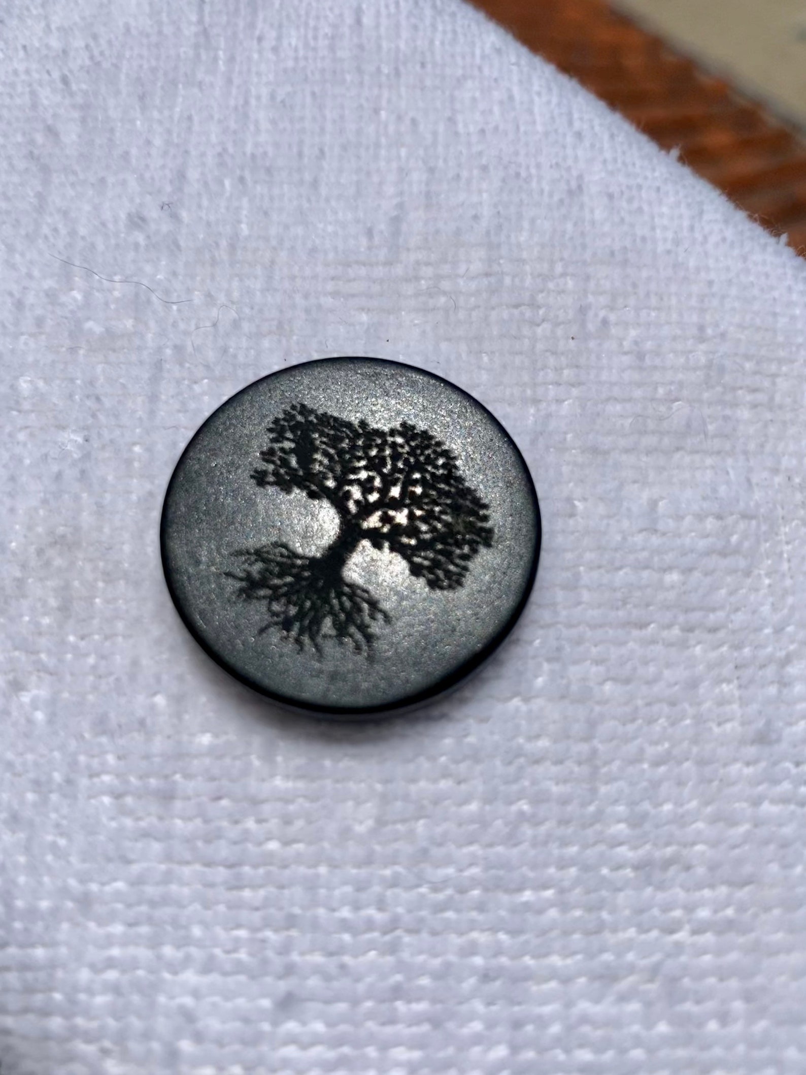 Shungite Round Plates for Phone Black Stone Phone Sticker - Etsy