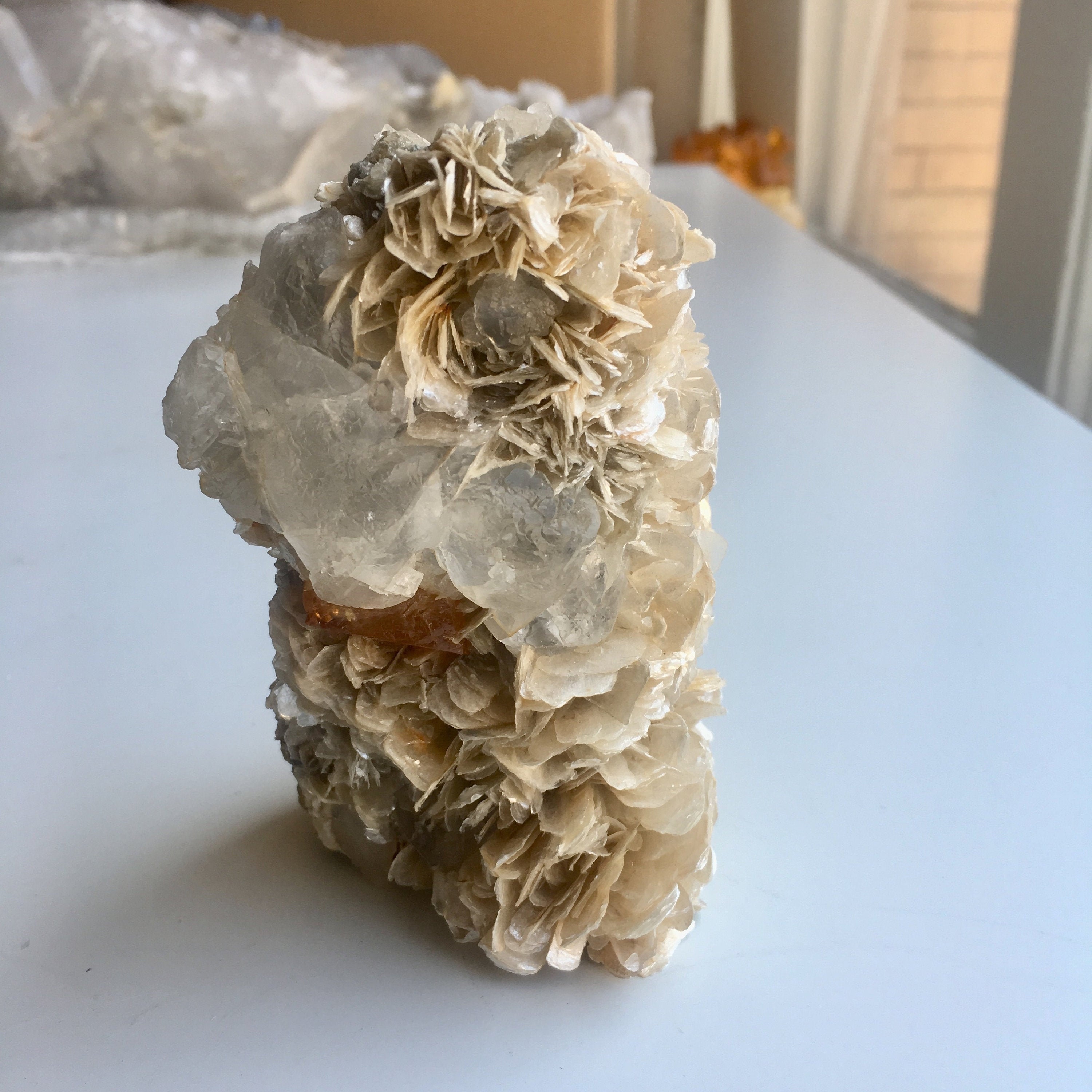 Muscovite Matrix with Aquamarine Beryl Crystal and Scheelite | Etsy