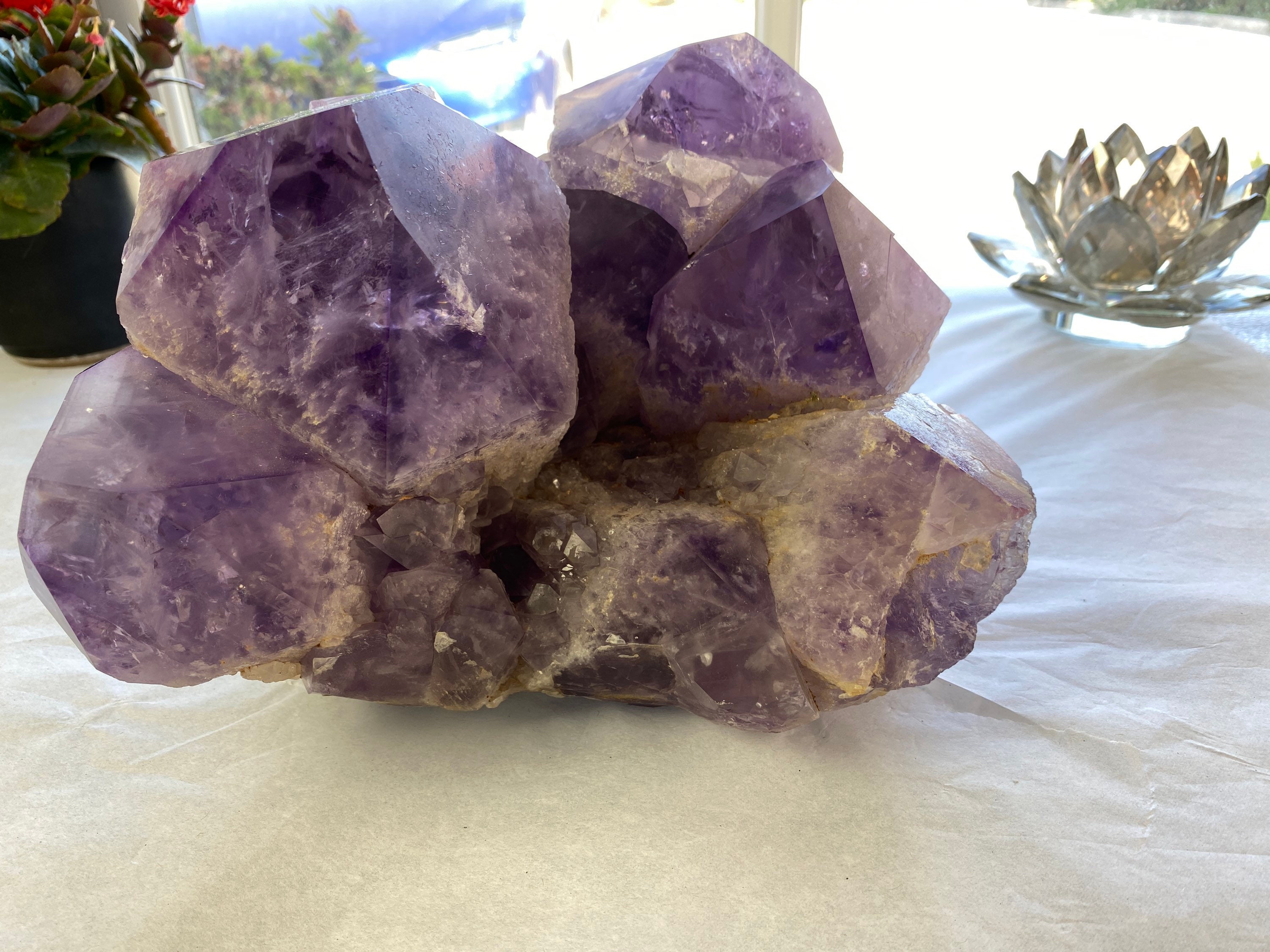 Top Quality Large Natural Amethyst Crystal Cluster Smooth | Etsy