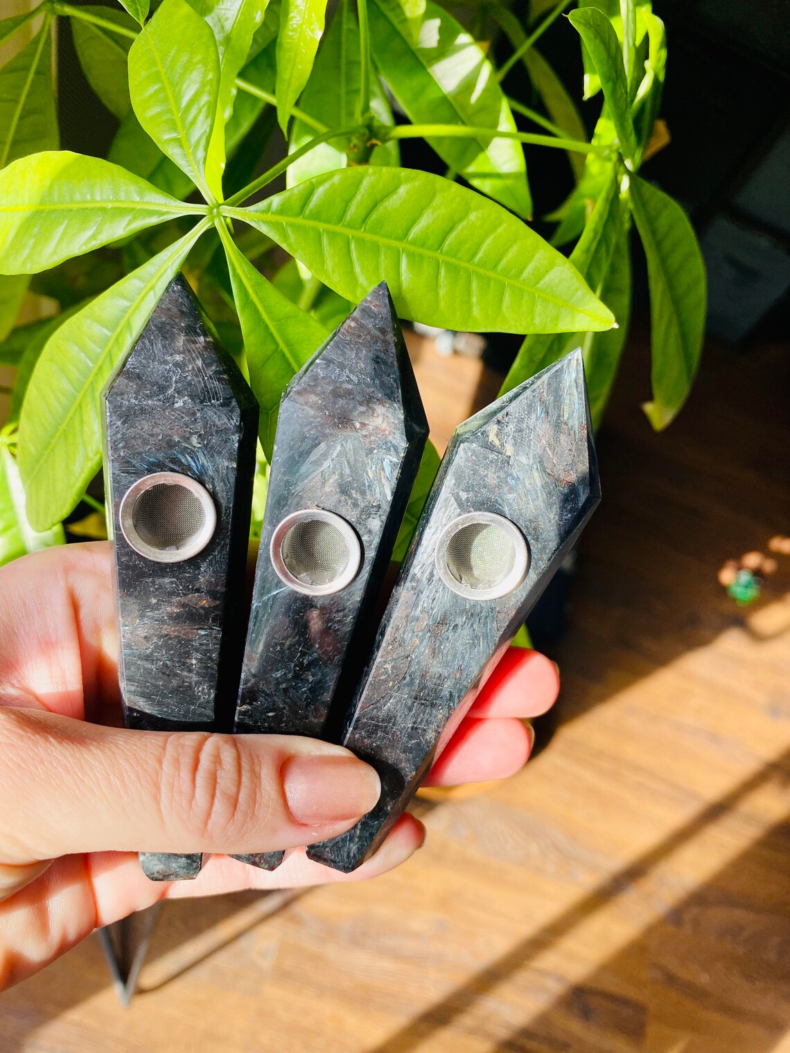 Astrophyllite Crystal Smoking Pipe | One of a Kind Gemstone Pipe - Etsy