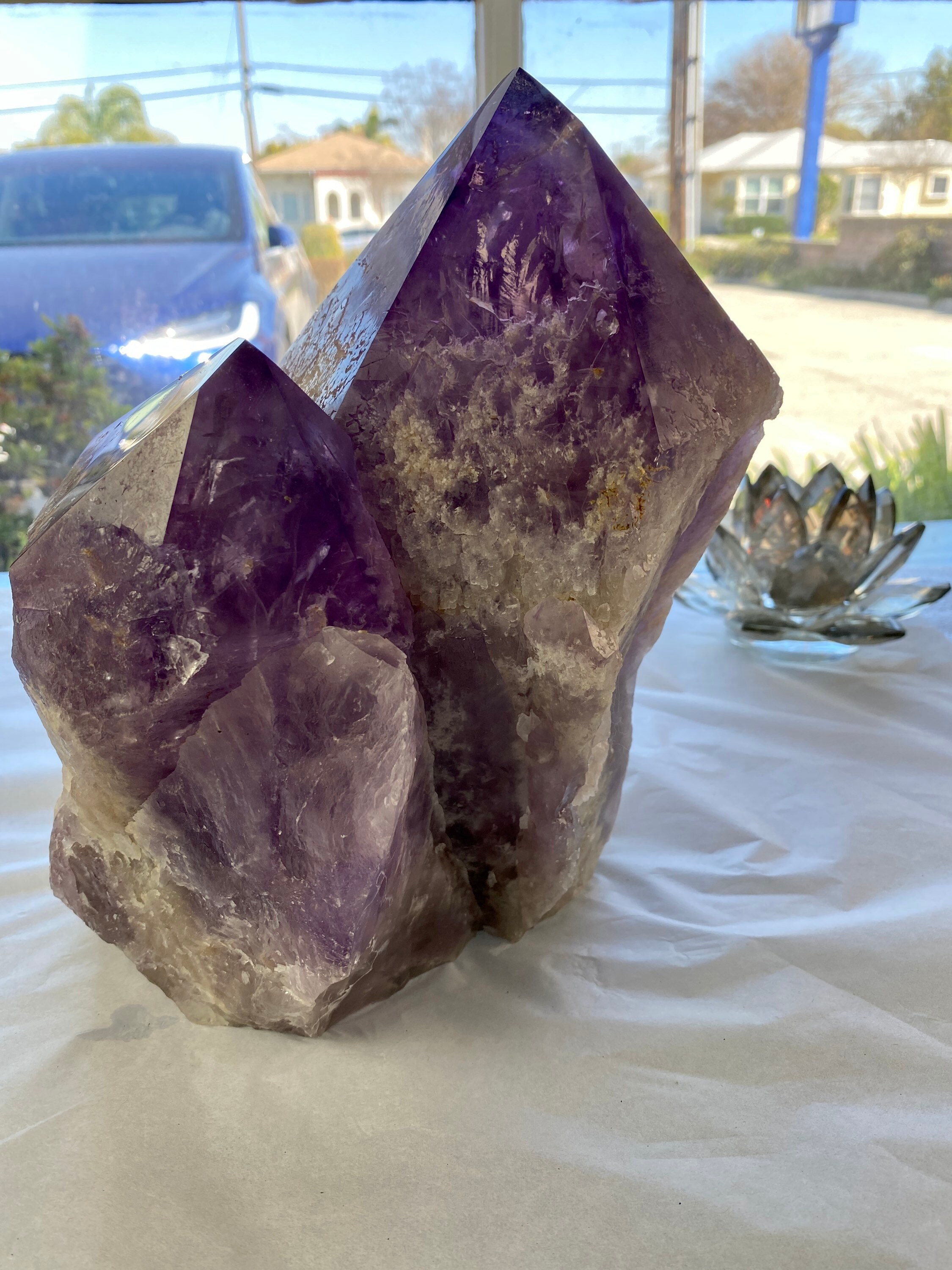 Top Quality Large Natural Amethyst Crystal Cluster Smooth | Etsy