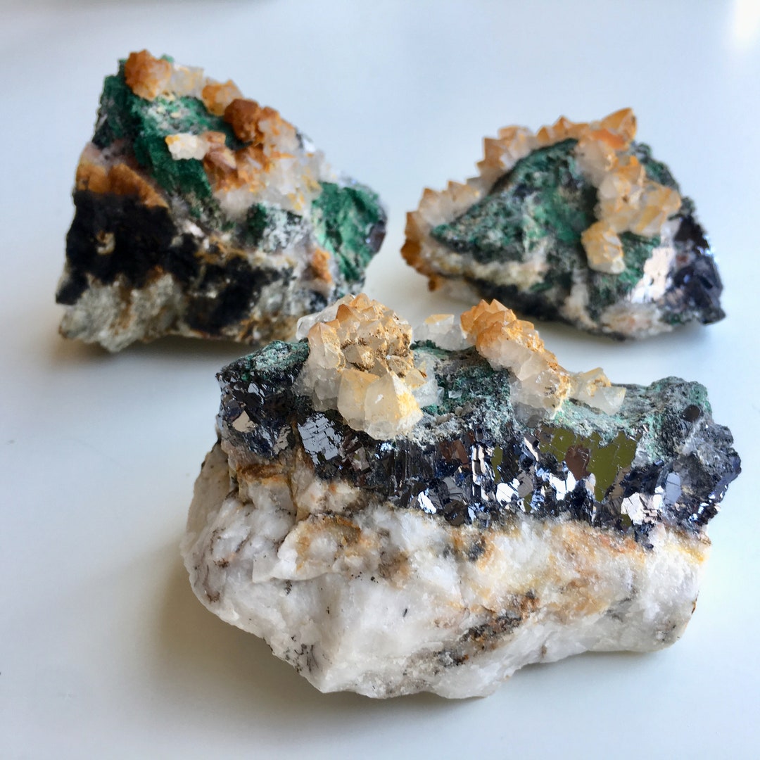 Rare Specimen of Quartz, Galena and Barite Crystals | Moroccan Crystals ...
