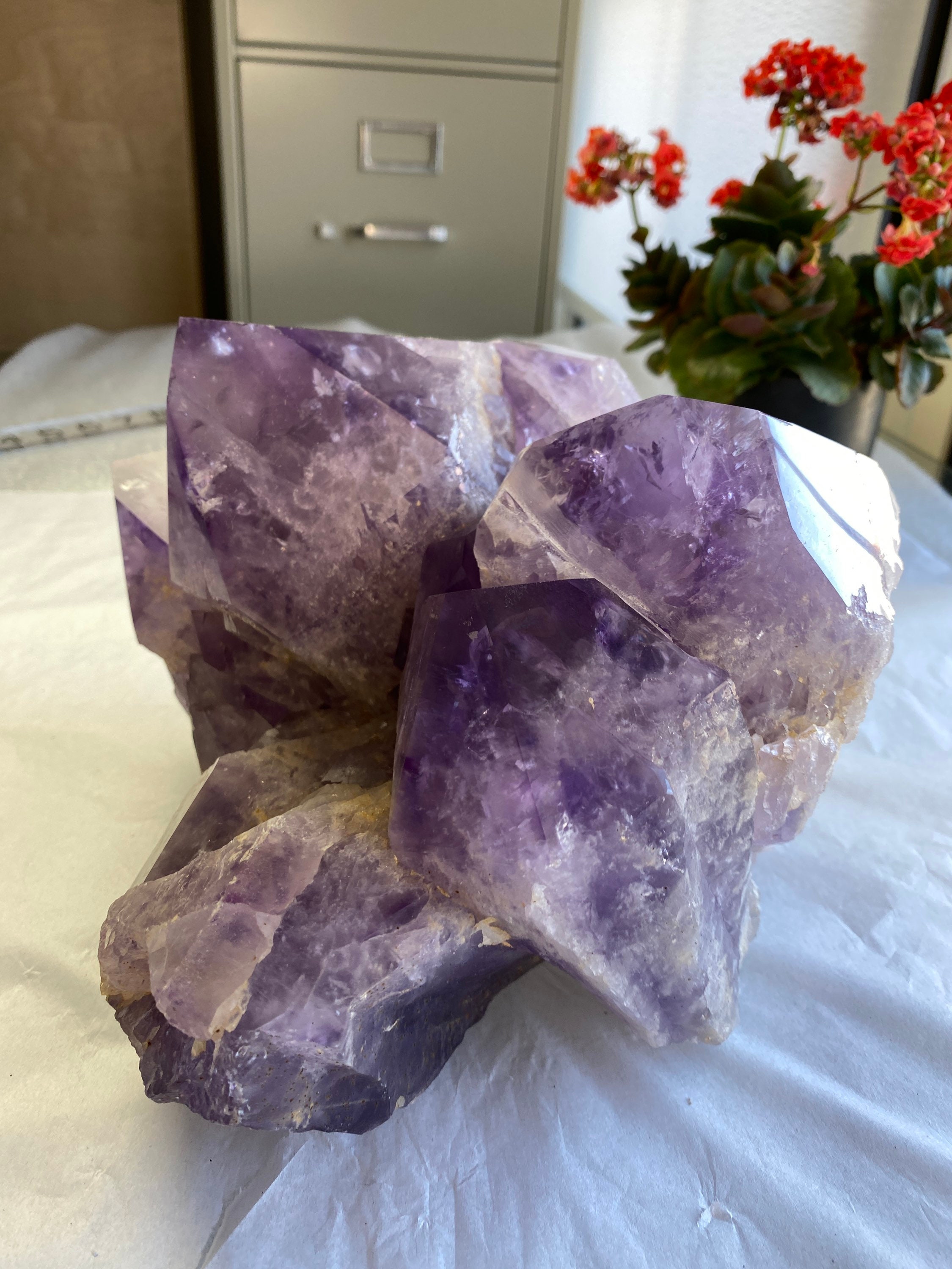 Top Quality Large Natural Amethyst Crystal Cluster Smooth | Etsy