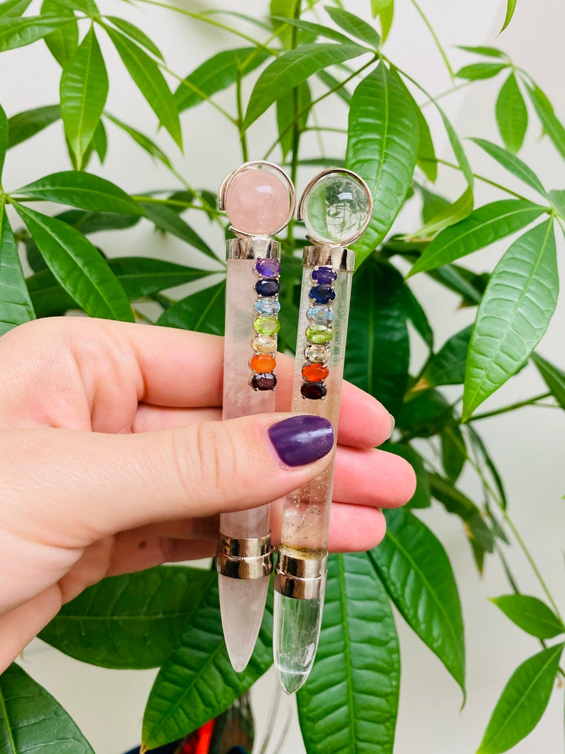 Crystal Massage Wand Crystal Reiki Massage Pen Reiki - Etsy