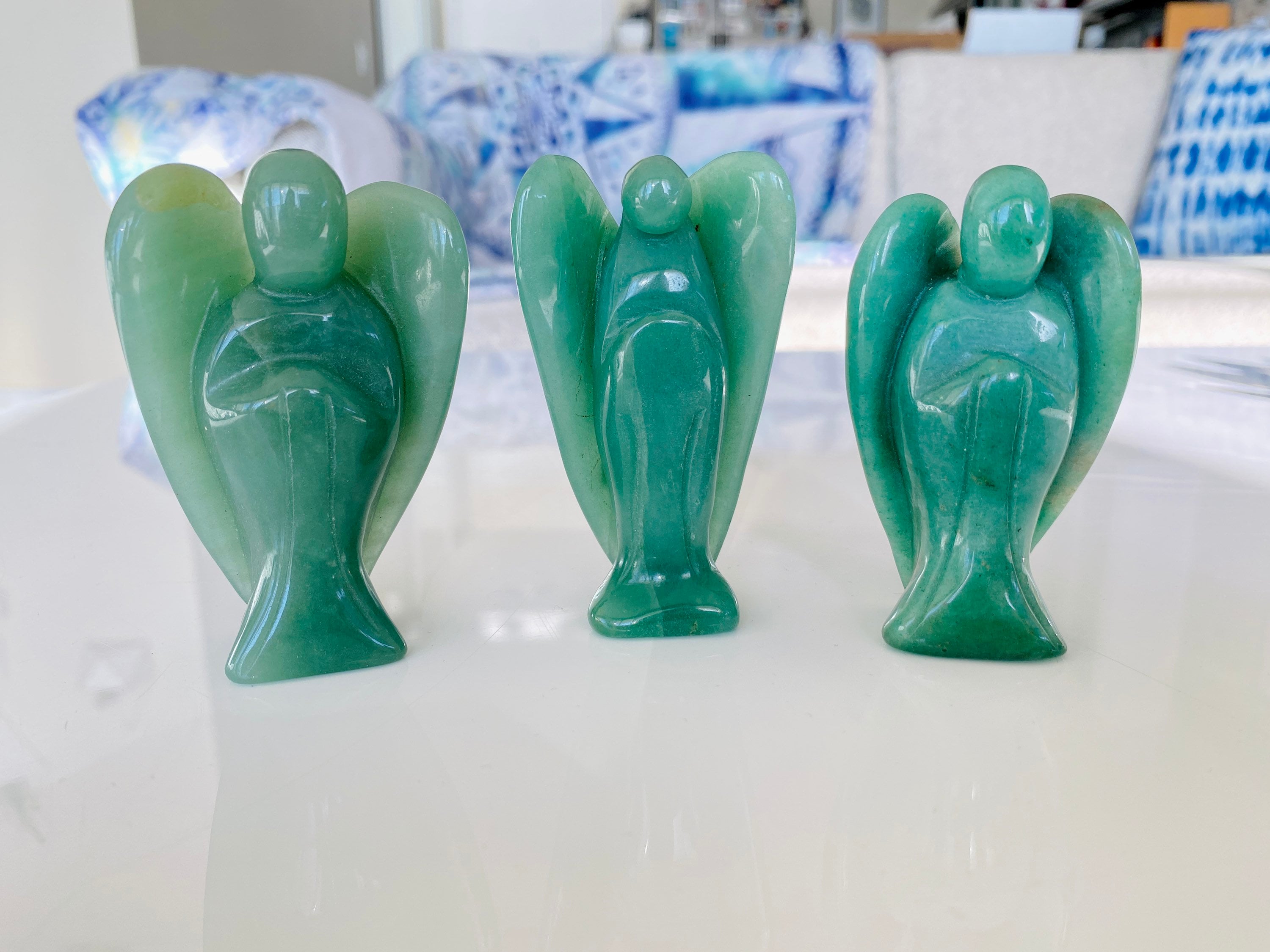 Large Angel Crystal Figurines Green Aventurine Angel | Etsy