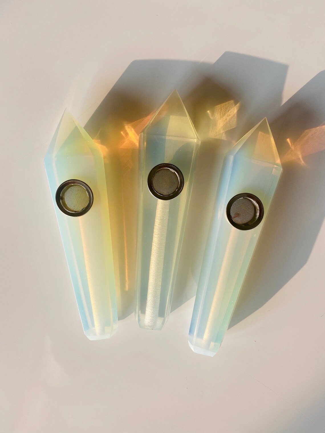 Opalite Crystal Pipe Gemstone Pipe Smoking Pipe Gift for - Etsy