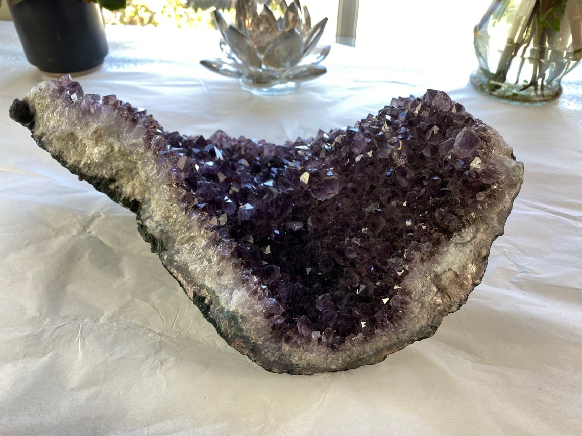 Top Quality Natural Cut Amethyst Crystal Geode Cluster Raw | Etsy