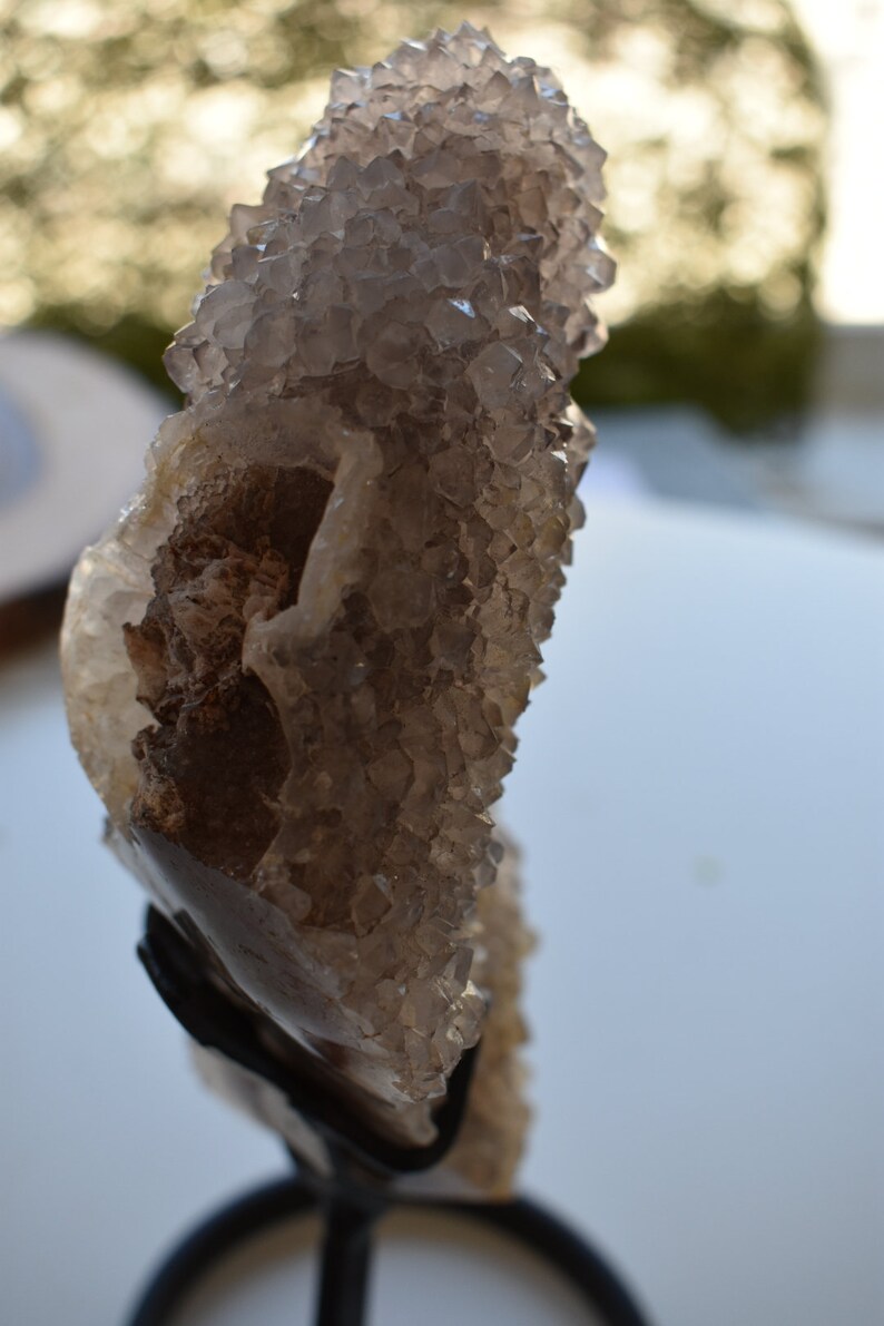 Unique Amethyst Geode With Metal Stand Raw Amethyst Home | Etsy