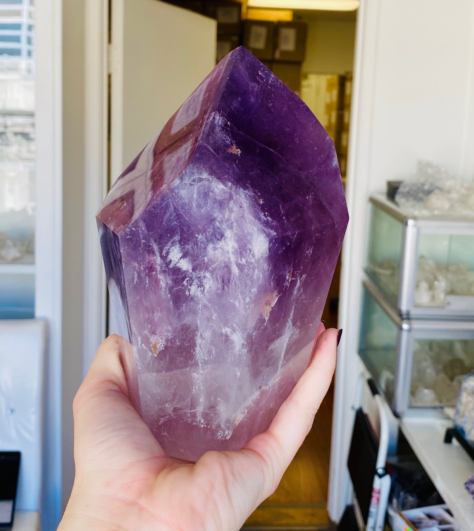 Amethyst Towers Choose from 2 Large Amethyst Amethyst | Etsy