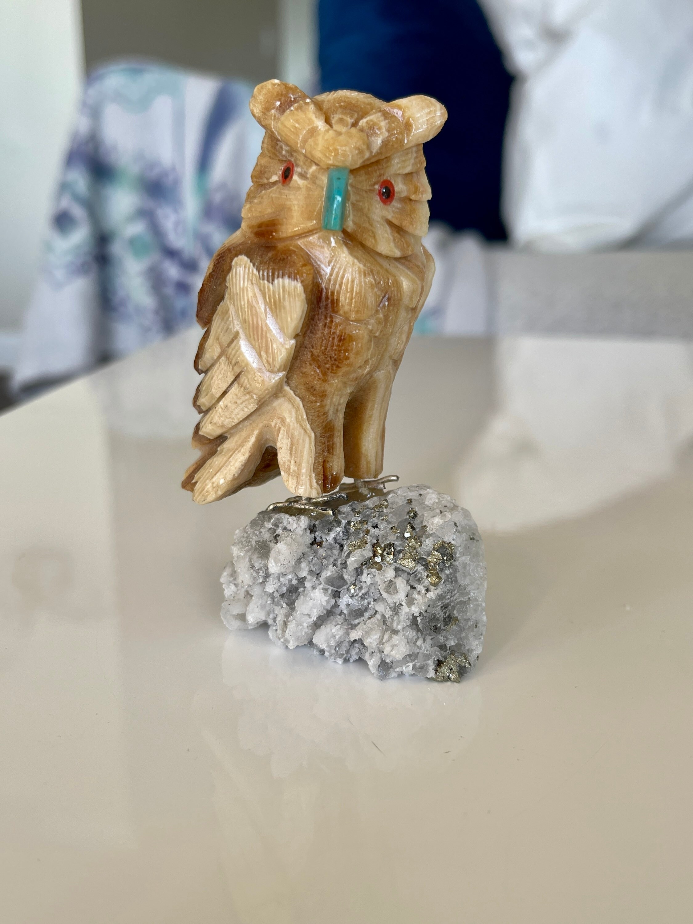 4 Soapstone & Crystal Owl Carvings Crystal Owl Carving | Etsy