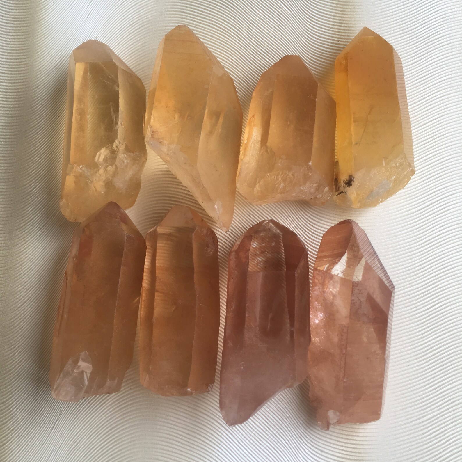 Rough Tangerine Quartz Crystal Points Quartz Crystals | Etsy