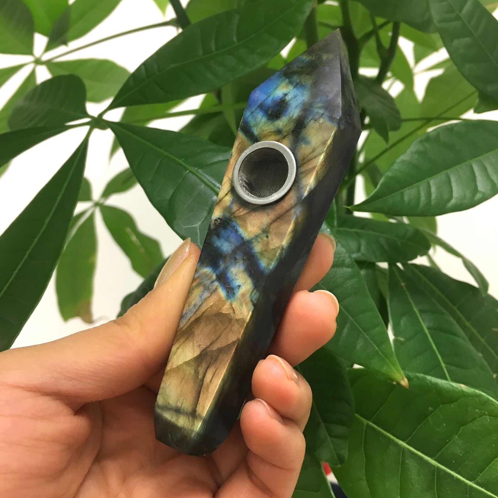 Labradorite Crystal Pipe Gemstone Pipe Smoking Pipe Gift - Etsy