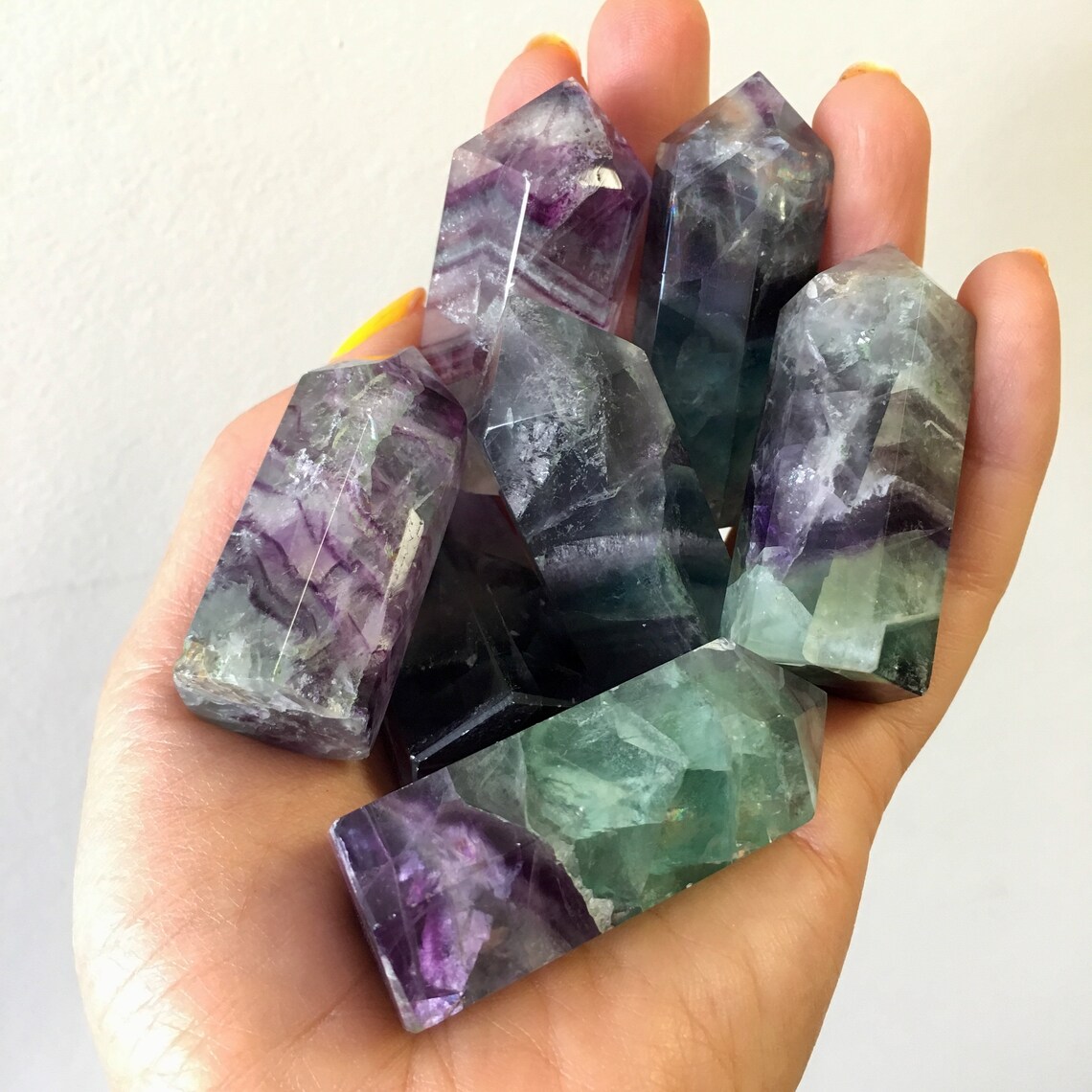 Small Rainbow Fluorite Point Rainbow Fluorite Crystal Point - Etsy