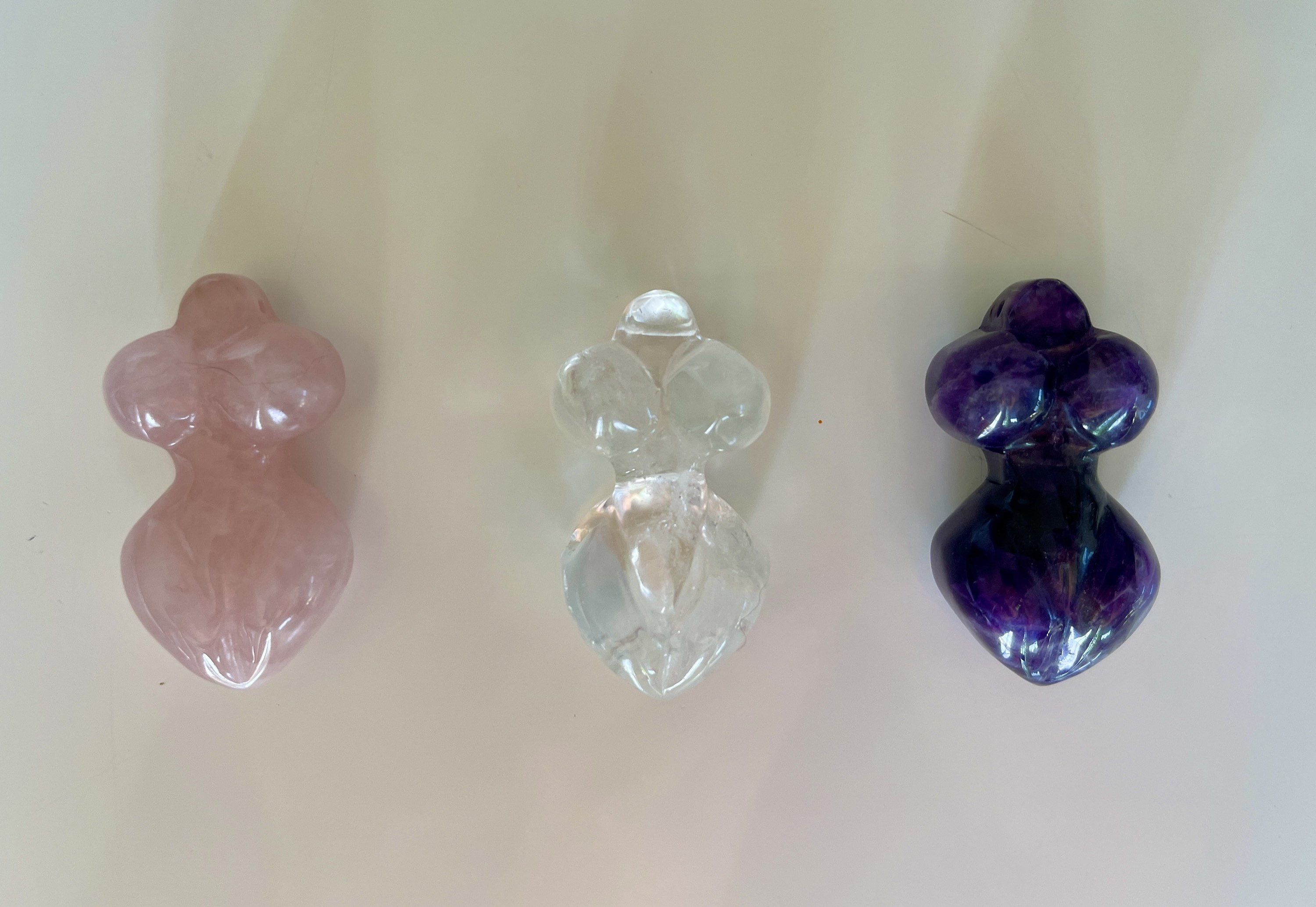 Fertility Goddess Crystal: Rose Quartz, Clear Quartz, Amethyst - Etsy