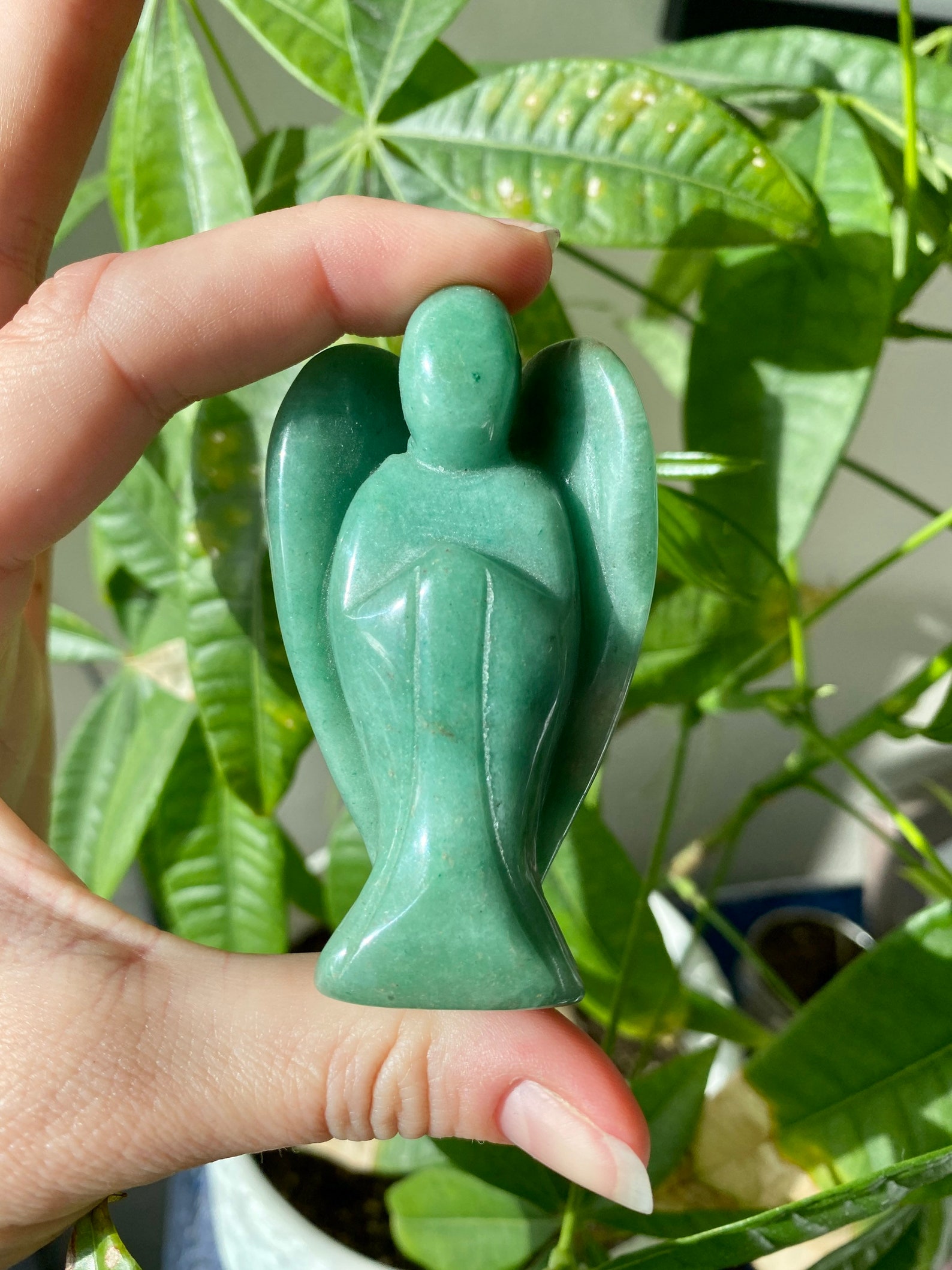 Large Angel Crystal Figurines Green Aventurine Angel - Etsy