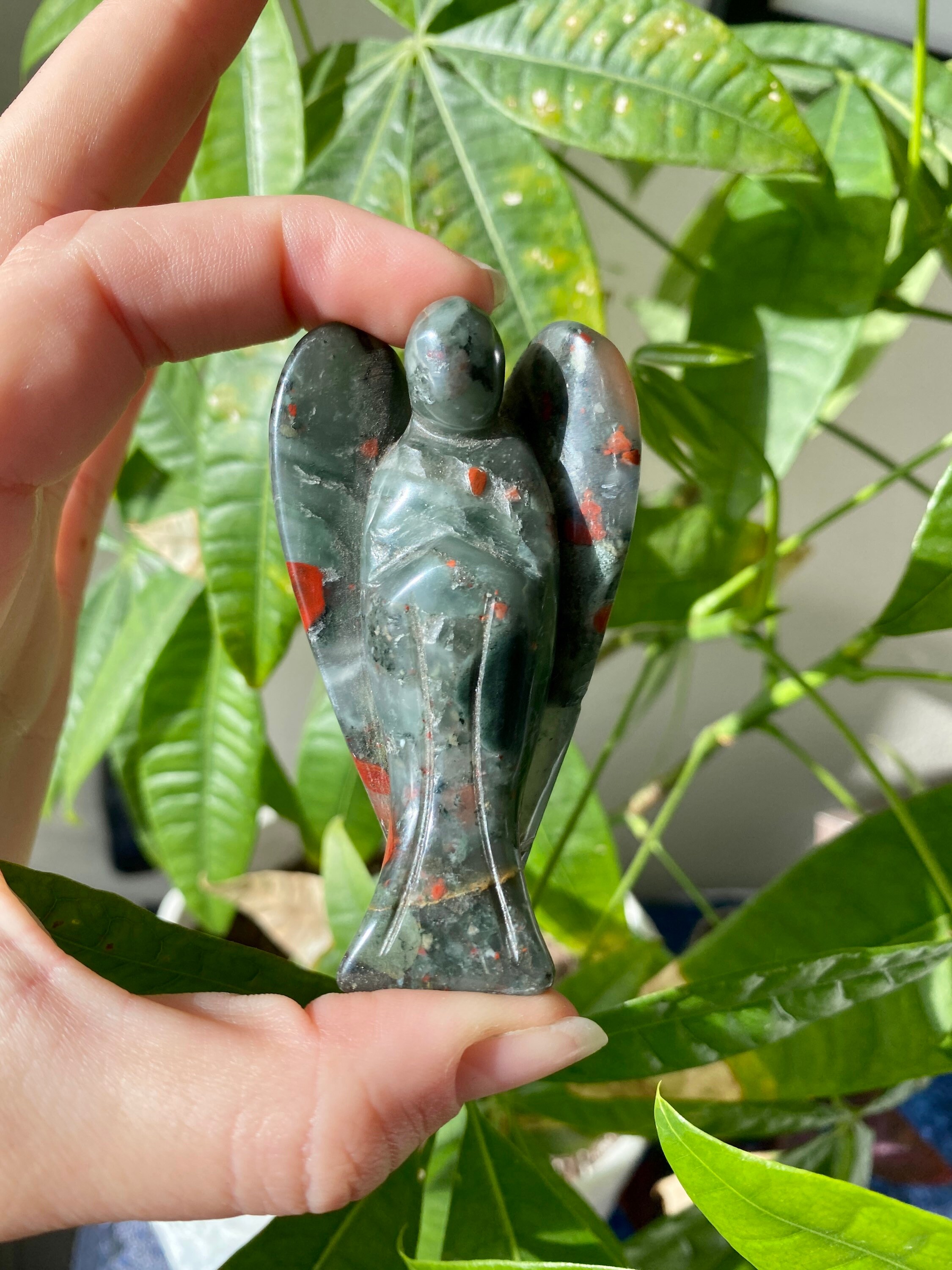 Large Angel Crystal Figurines Bloodstone Angel Bloodstone | Etsy