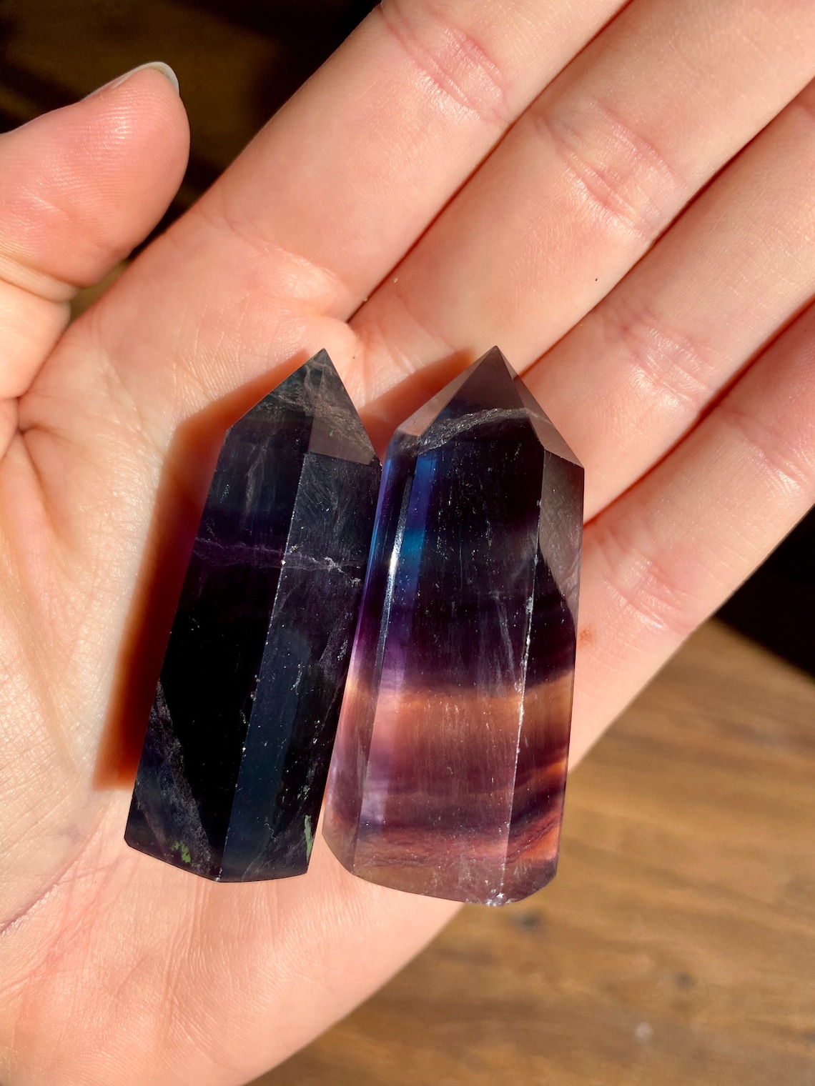 Small Rainbow Fluorite Point Rainbow Fluorite Crystal Point - Etsy