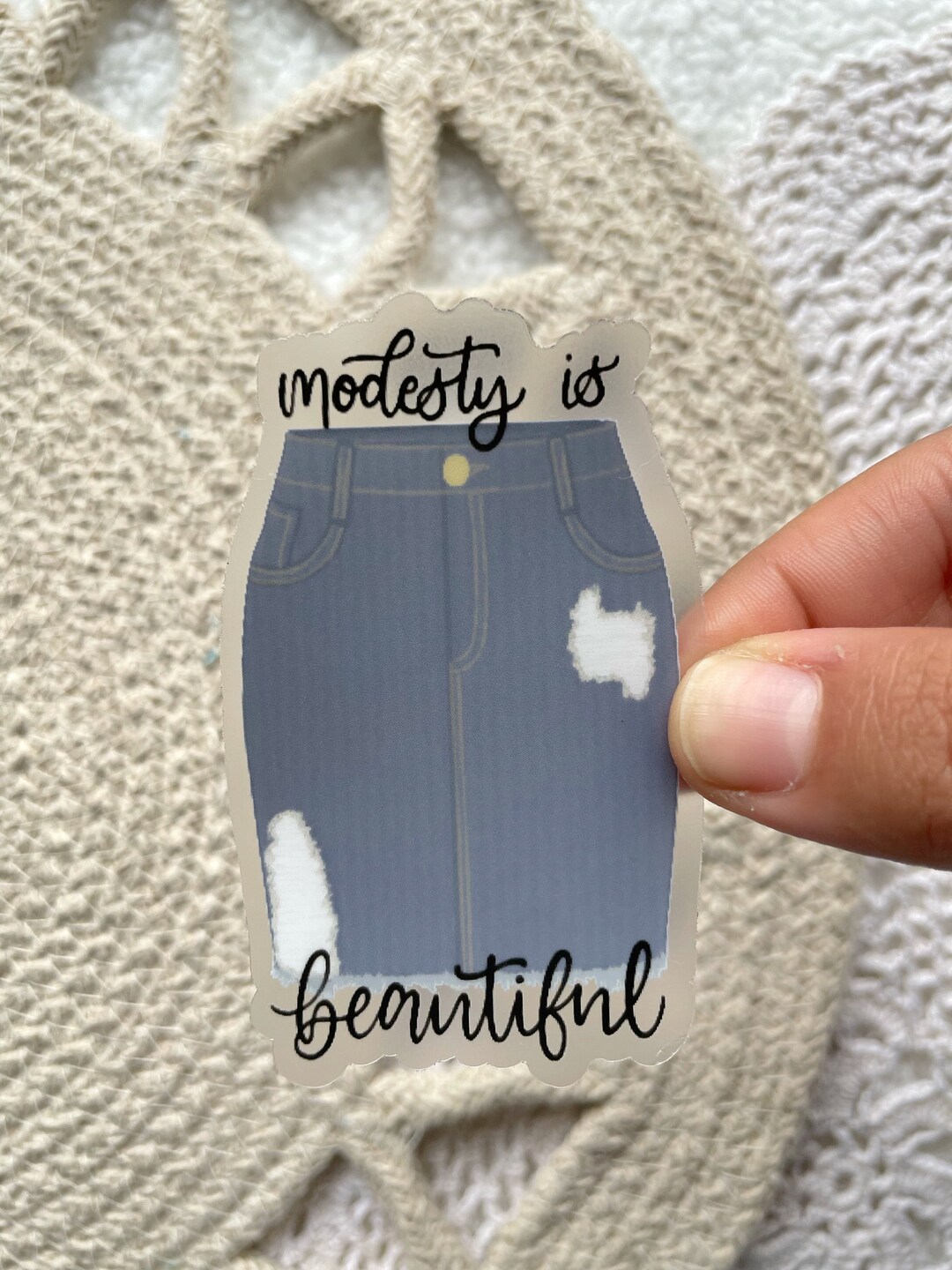 Modesty is Beautiful Clear Sticker | 1.9"x3.0" - Etsy