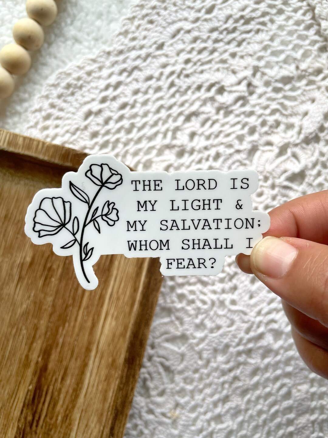 Die Cut the Lord is My Light Sticker | 3"x1.7" - Etsy