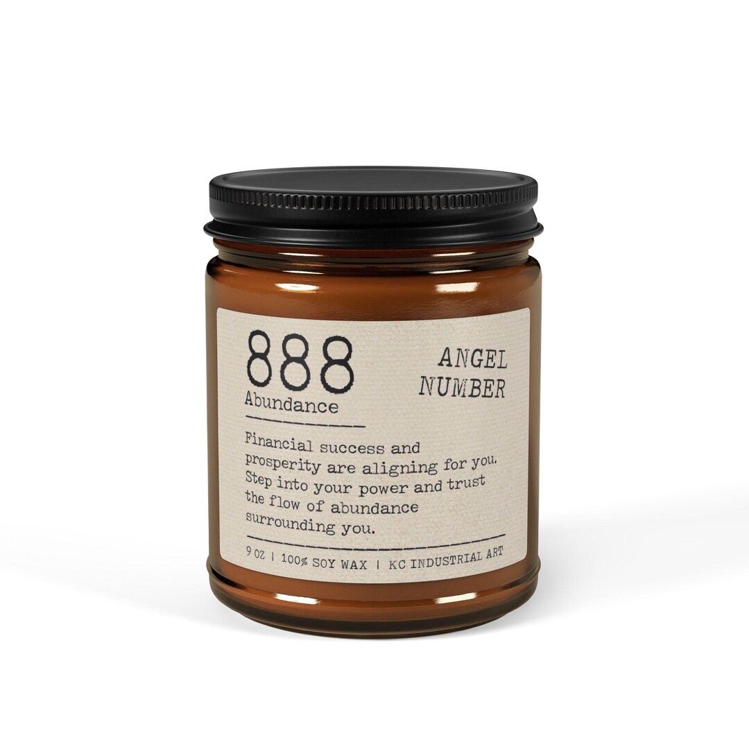 888 Abundance Candle | Soy Wax, Amber Jar | Prosperity Gift - Etsy