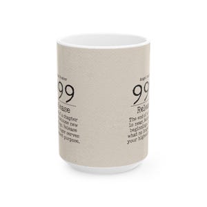 999 Angel Number Coffee Mug | New Beginnings | Spiritual Growth ...