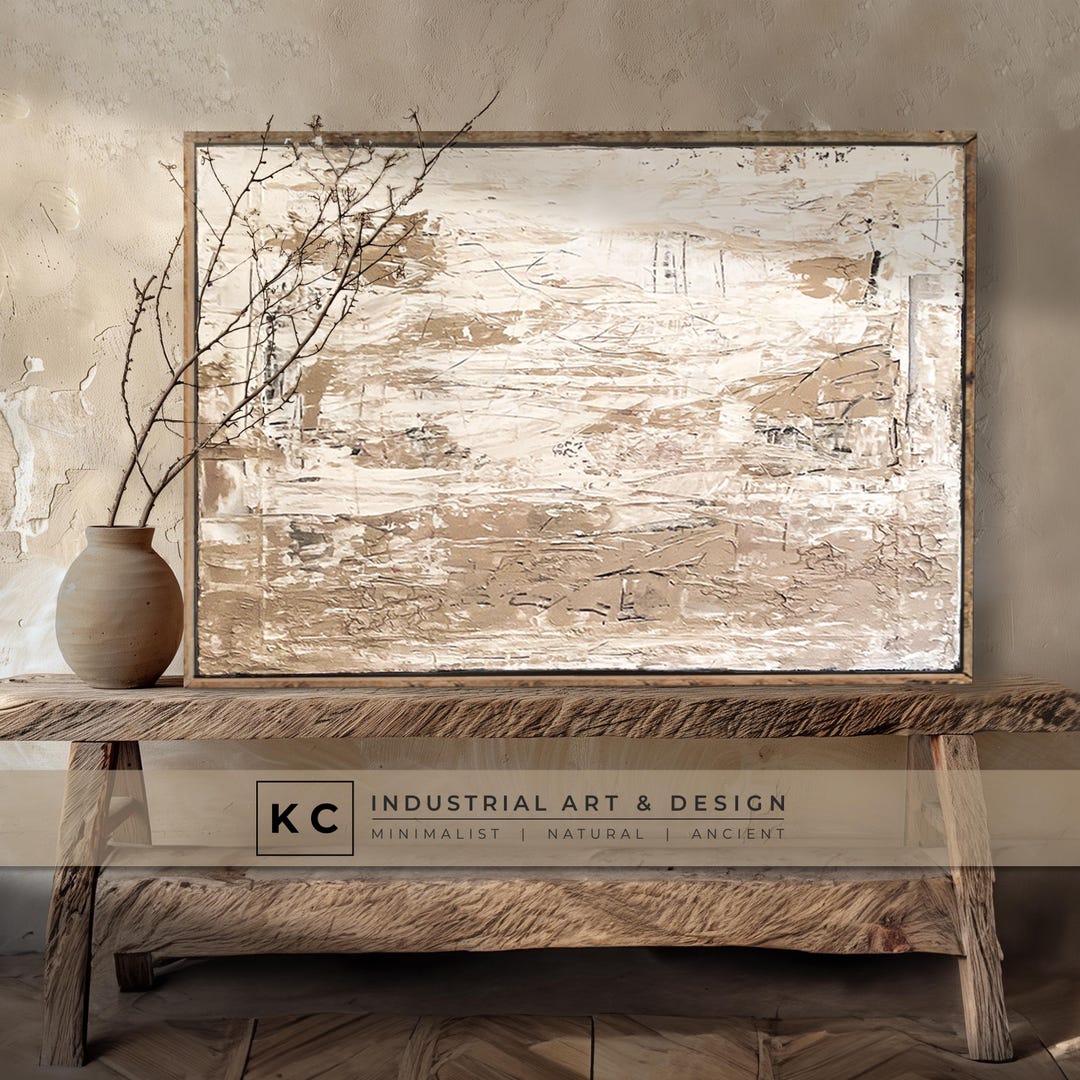 Wabi-sabi Primitive Textured Abstract Painting | Minimalist | Organic ...