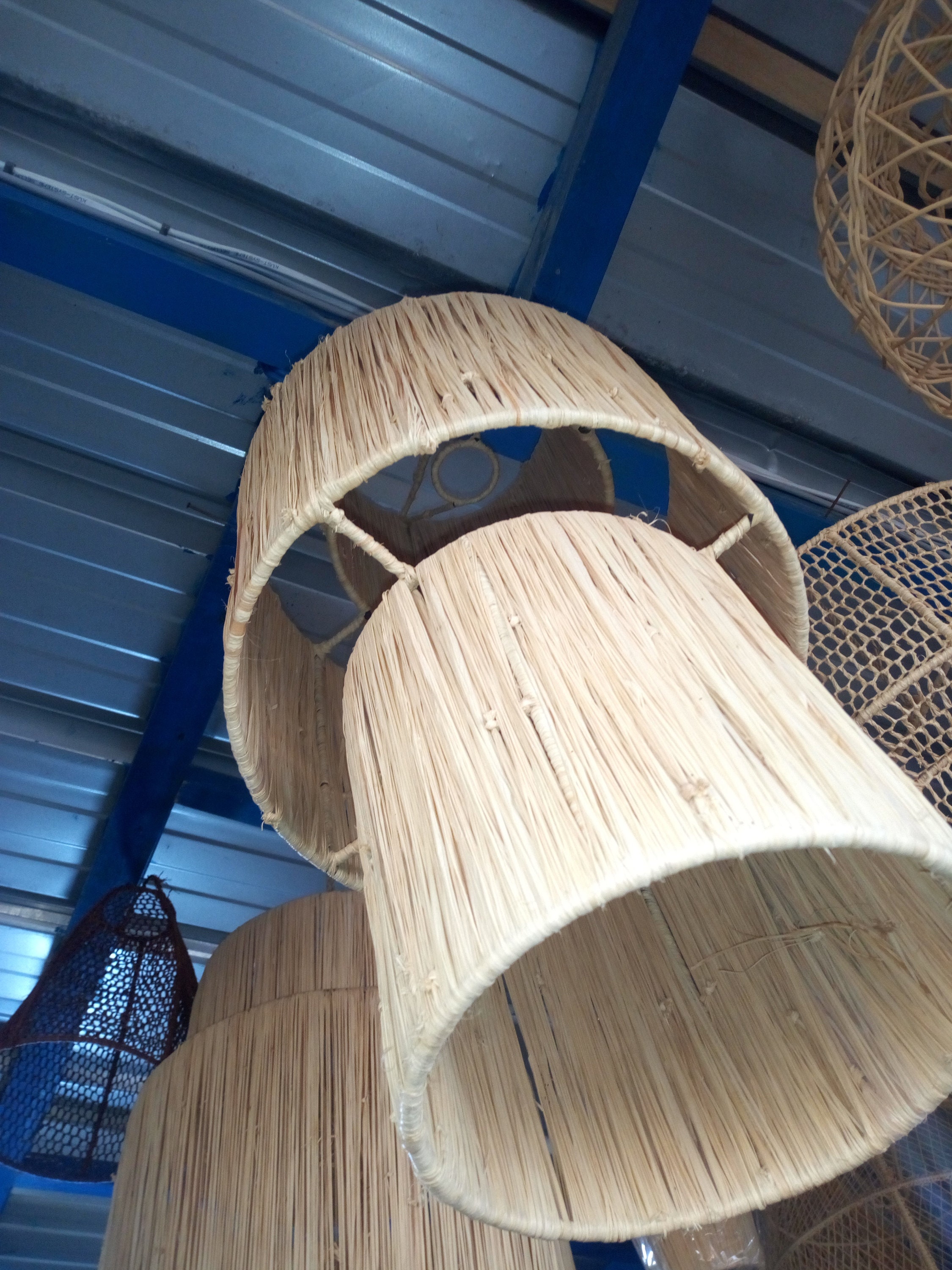 RAFFIA Light PENDANT Lamp Shades Moroccan Handmade 100% - Etsy