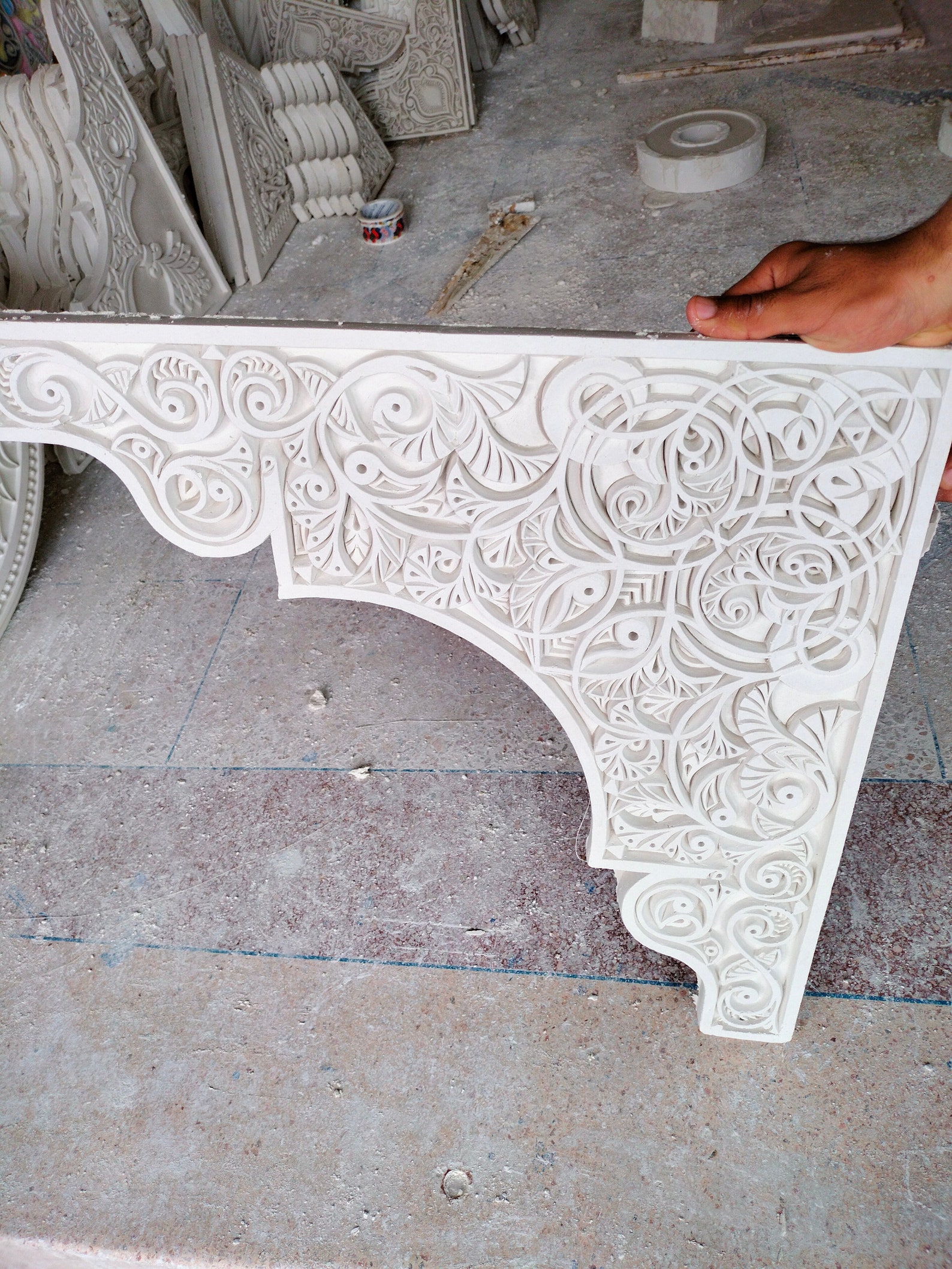 2 Set of Moroccan Plaster Gypsum Arches, Handmade Plaster Arch, 54 Cm ...
