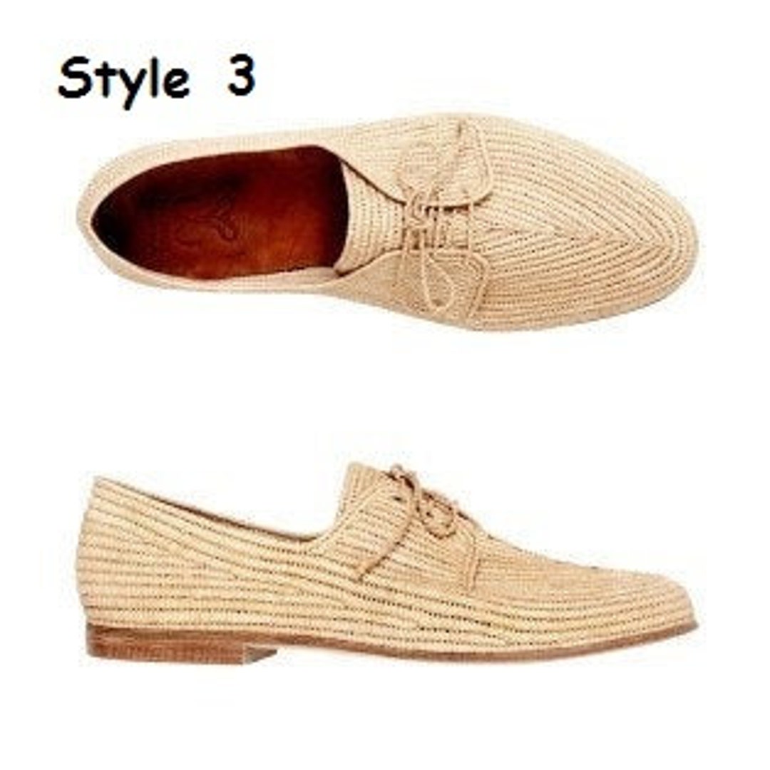 Moroccan Raffia Moccasins, Hand Woven Raffia Shoes, Summer Sandals ...