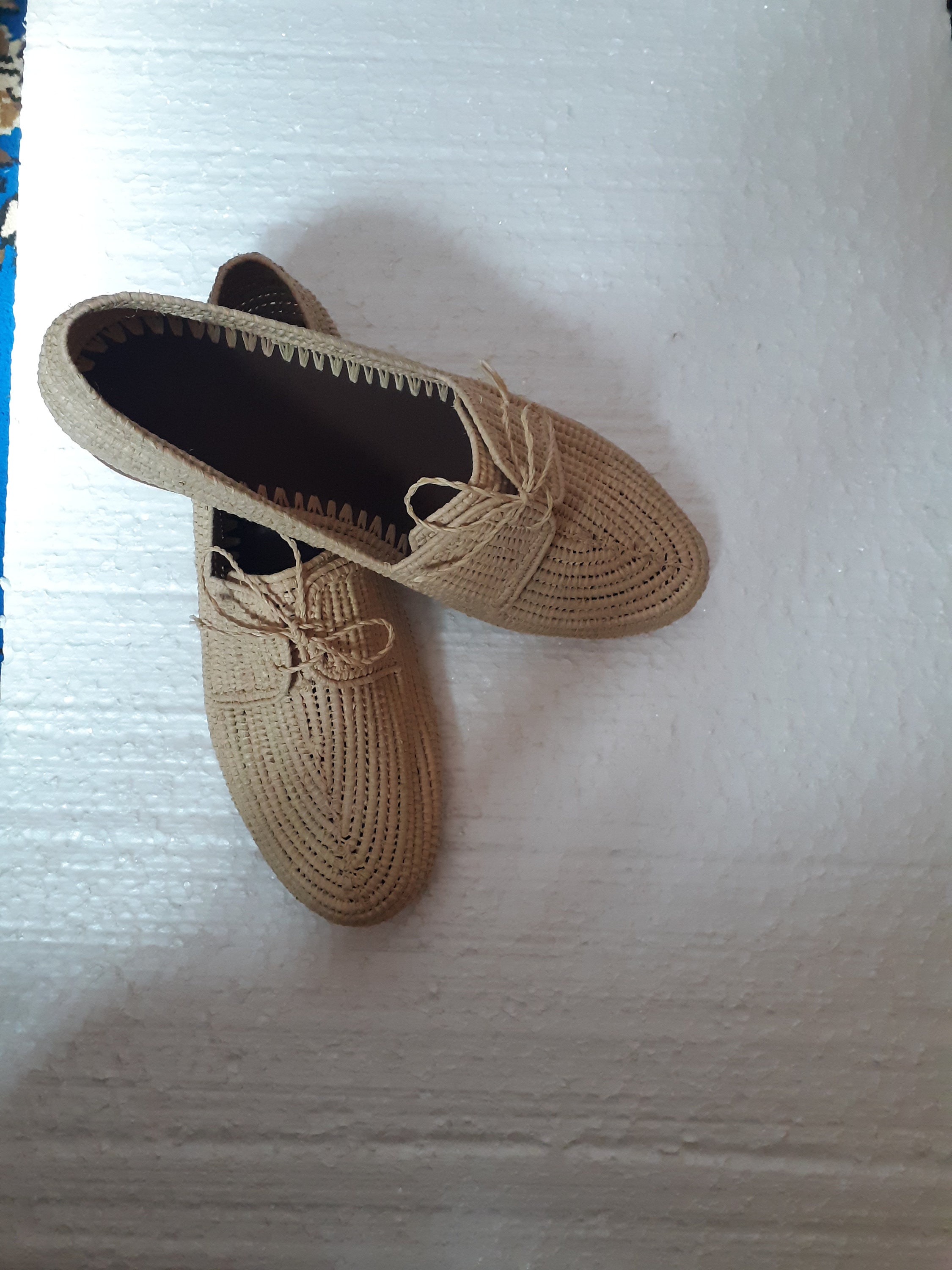 Moroccan Raffia Moccasins, Hand Woven Raffia Shoes, Summer Sandals ...