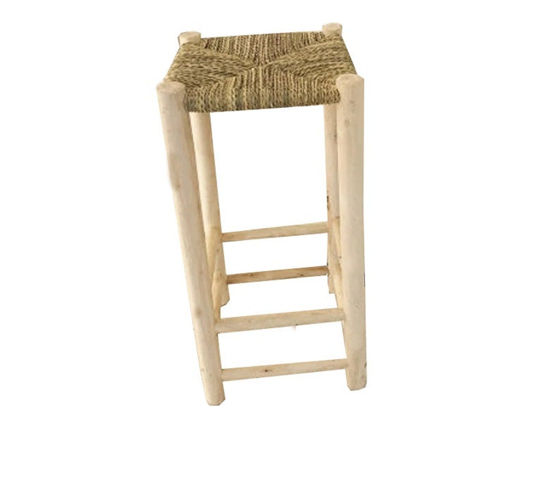 Moroccan High Bar Stool, H 70 Cm Handmade Chair, Table Boho Chair ...
