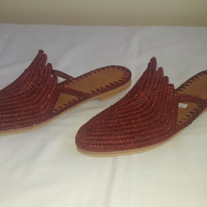 Moroccan Raphia Shoes, Raphia Slippers,birthday Gift, Traditional Rafia ...