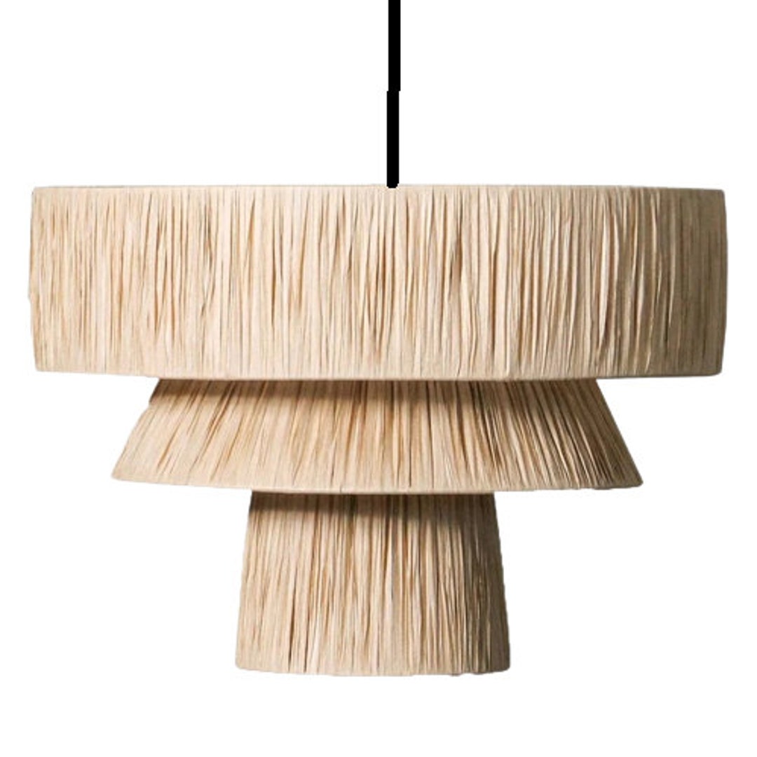 RAFFIA Light PENDANT Lamp Shades Moroccan Handmade 100% Natural ...
