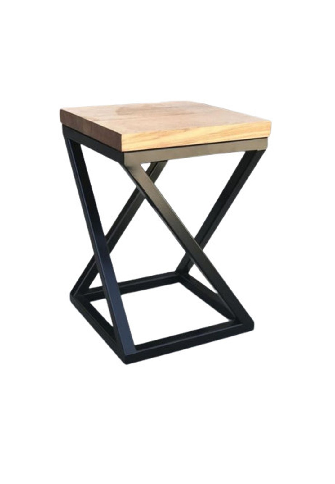 Industrial Style Wrought Iron Bar Stools, Handmade Iron Bar Chair, Bar ...