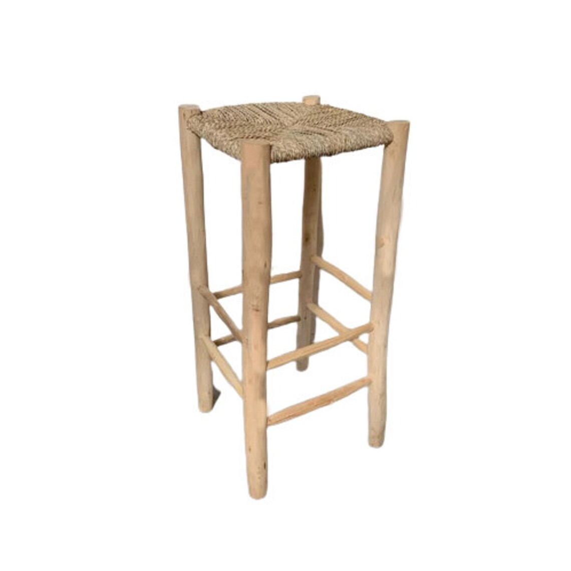 Moroccan High Bar Stool, H 70 Cm Handmade Chair, Table Boho Chair ...