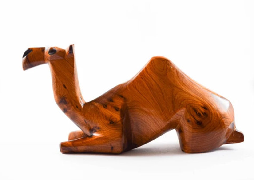 Set of 2 Moroccan Thuya Wood Camel, Handmade Moroccan Camel, Wood Home ...