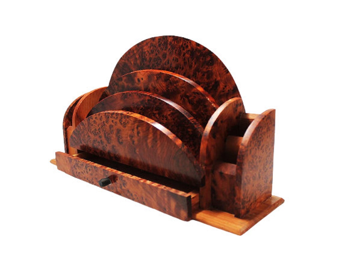 Handmade Wooden Desk Organizer Thuya Wooden Desk Organiser - Etsy