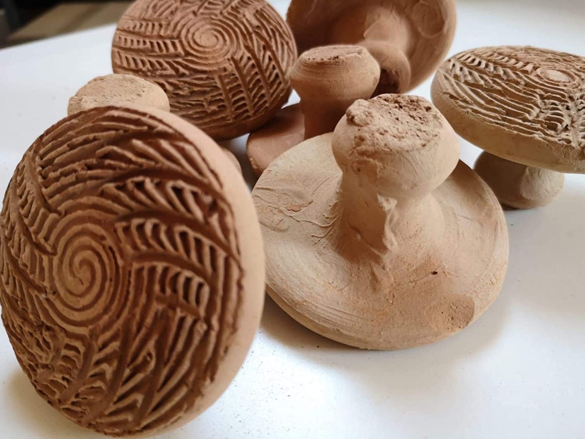 Set of 2 Moroccan Natural Handmade Terracotta Clay Pumice Stone, Foot ...