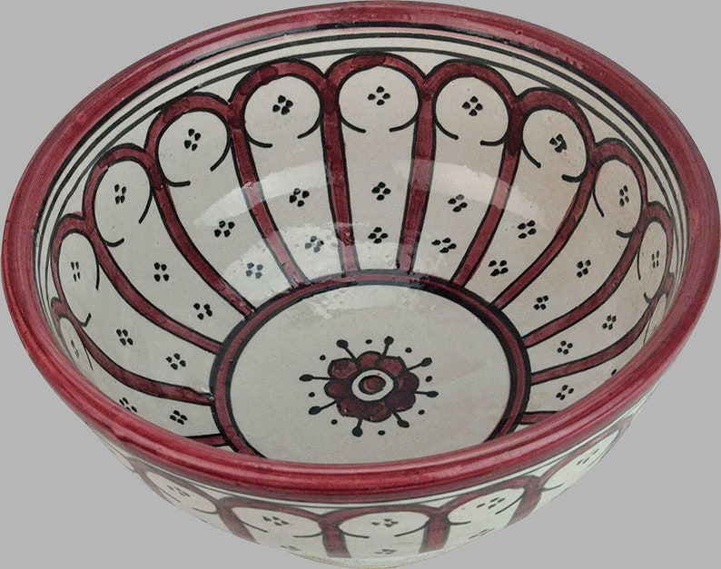 Moroccan Ceramic Bowl, Ceramic Moroccan Dishes, Hand Painted Ceramic ...