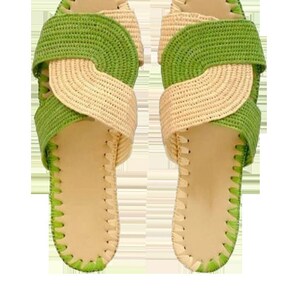 Moroccan Raphia Shoes, Raphia Slippers,birthday Gift, Traditional Rafia ...