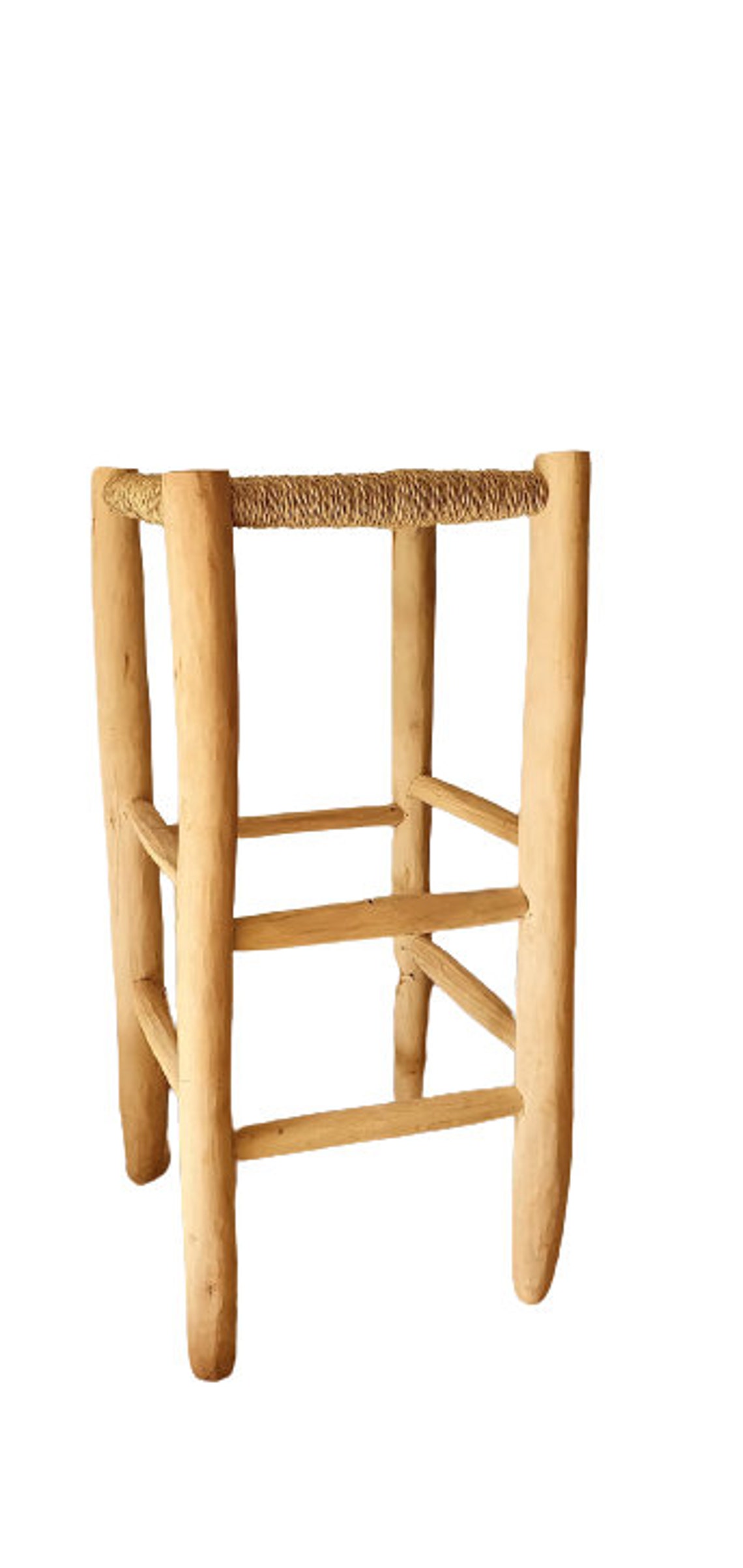 Moroccan High Bar Stool, H 70 Cm Handmade Chair, Table Boho Chair ...