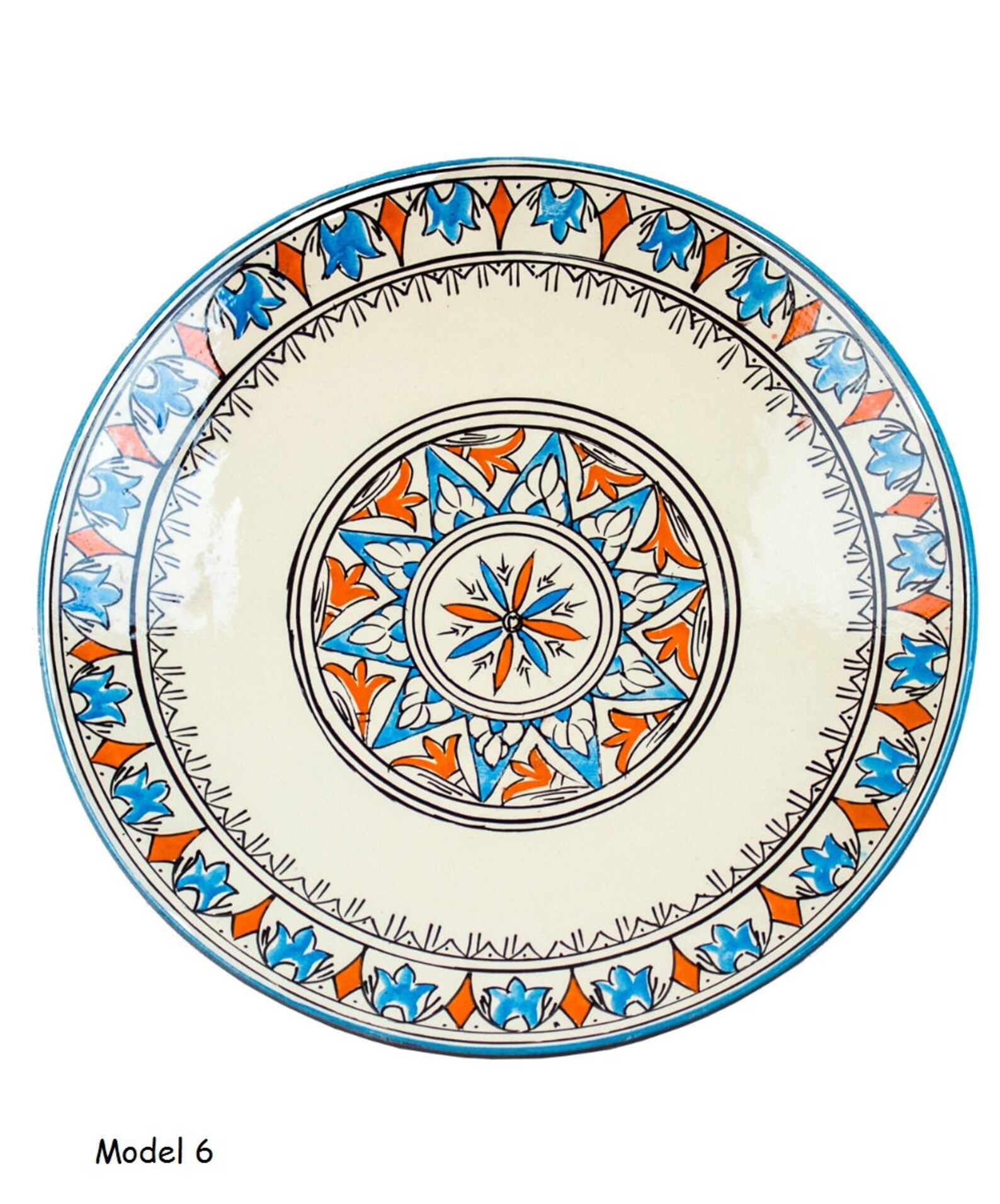 3 Set of Hand Painted Moroccan Ceramic Plate Platter From - Etsy