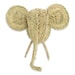 Wicker Elephant Head Moroccan Animal Head Natural Straw - Etsy