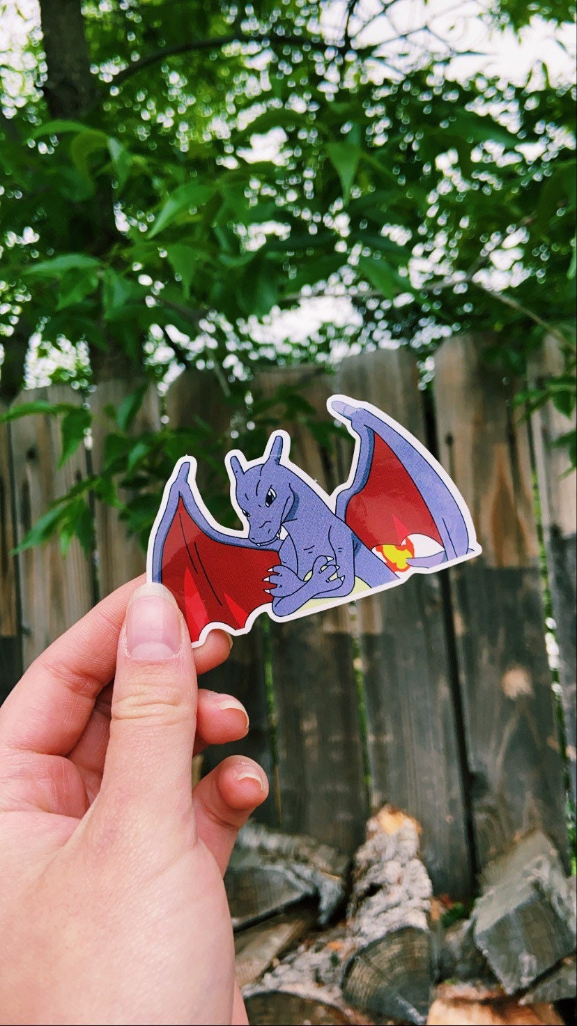 Shiny Charizard Peeker Sticker - Etsy