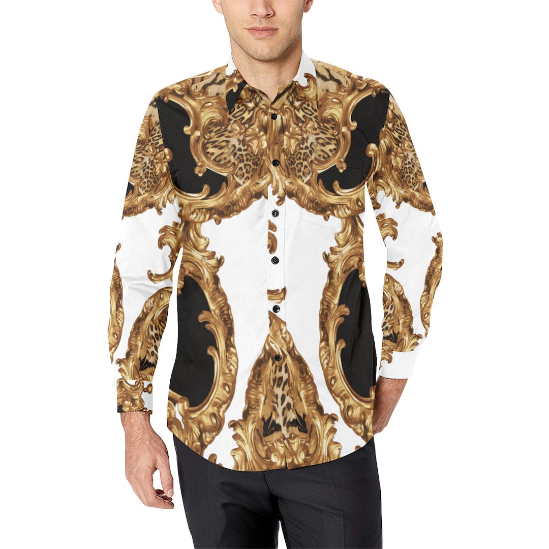 Dress Shirt long Sleeve Personalized Custom Designer Mens Casual Formal ...