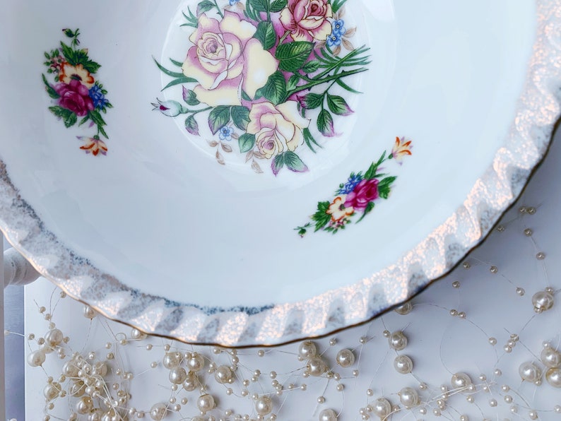 Vintage China Floral Pattern Serving Bowl Vintage China Bowl - Etsy