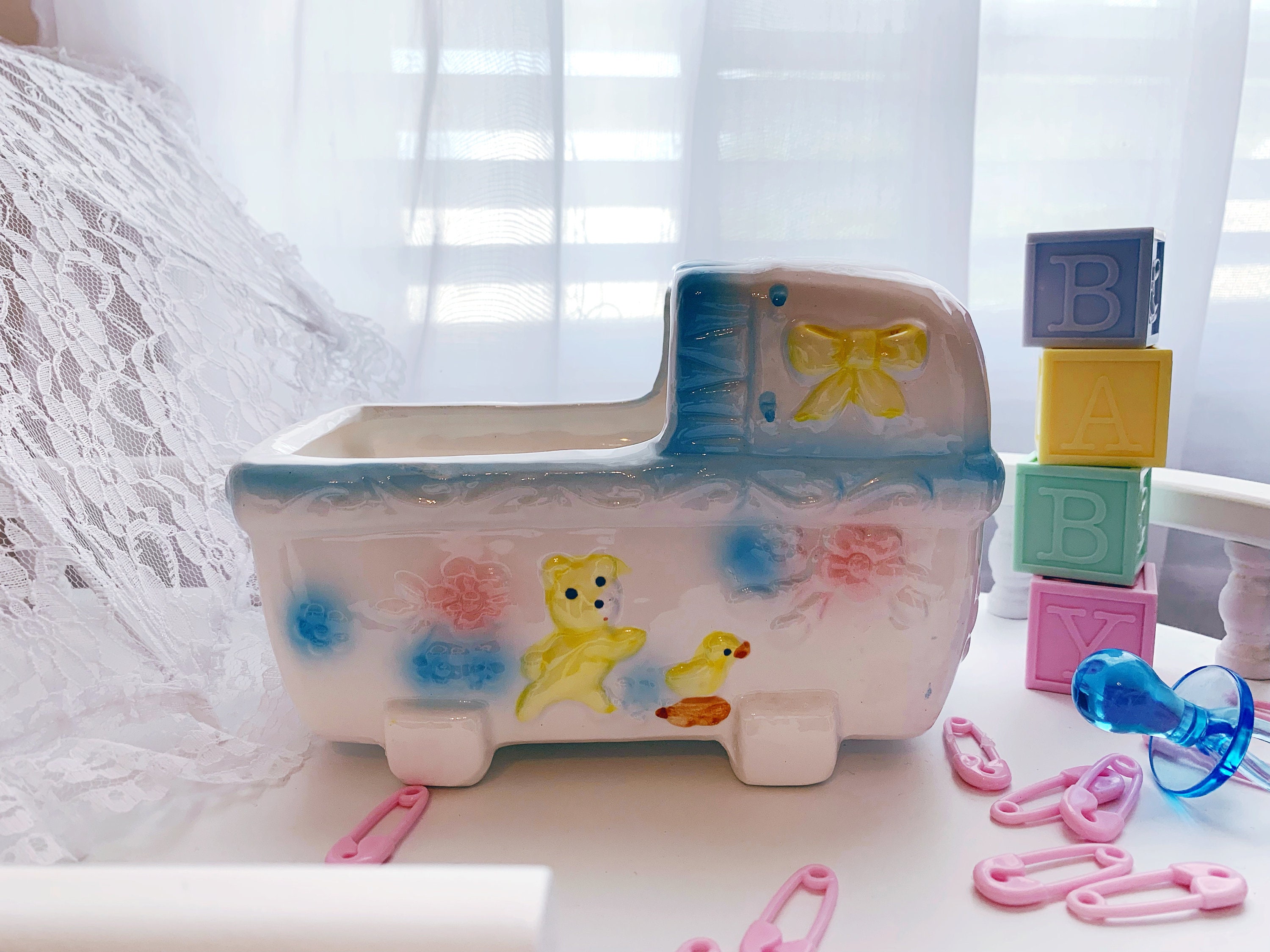 Vintage Baby Planters Vintage Baby Shower Decorations | Etsy