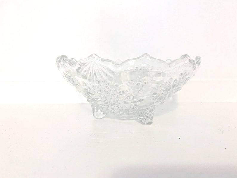 Vintage Snowflake Candy Dish Footed Snowflake Design Bowl - Etsy