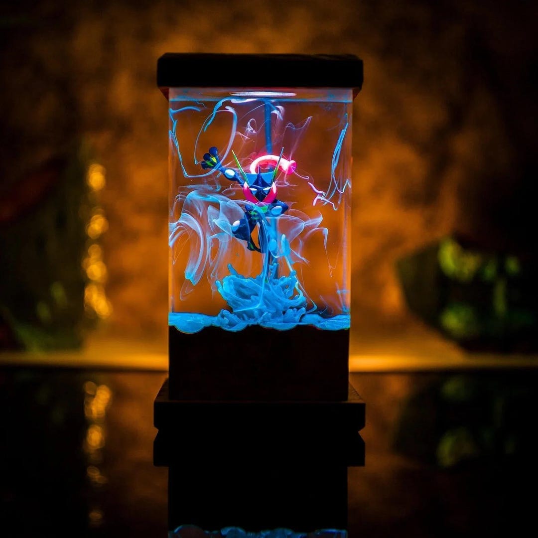 Greninja Pokemon Lamp ,resin Accent Lamp, Epoxy Scene Display, Streamer ...
