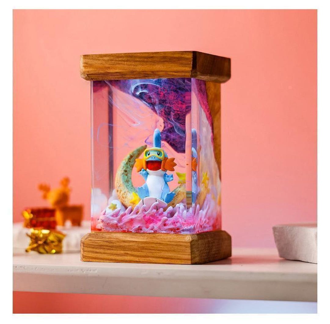 Mudkip Pokemon Resin Diorama Lamp, Custom Diorama Kit, Pokemon Gifts ...